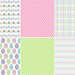 Pastel Easter Digital Paper Pack W Bunnies, Eggs and Flowers ...