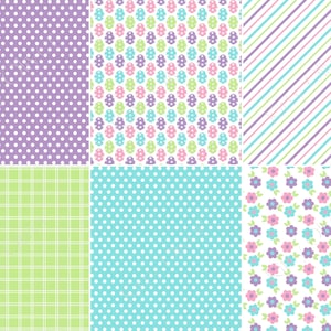 Pastel Easter Digital Paper Pack W Bunnies, Eggs and Flowers ...
