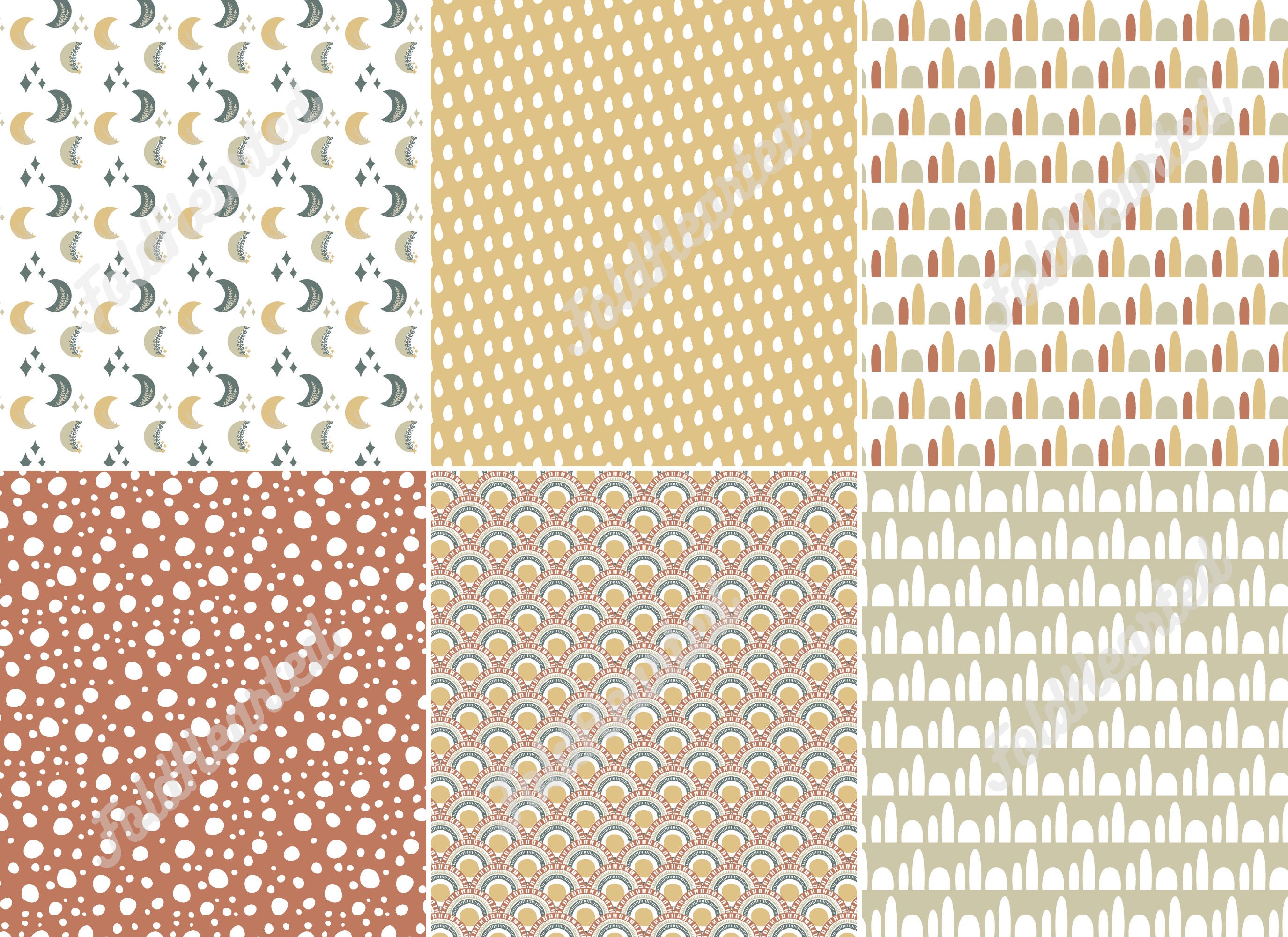 Soft and Bold Boho Paper Pack | Printable Digital Paper Download ...