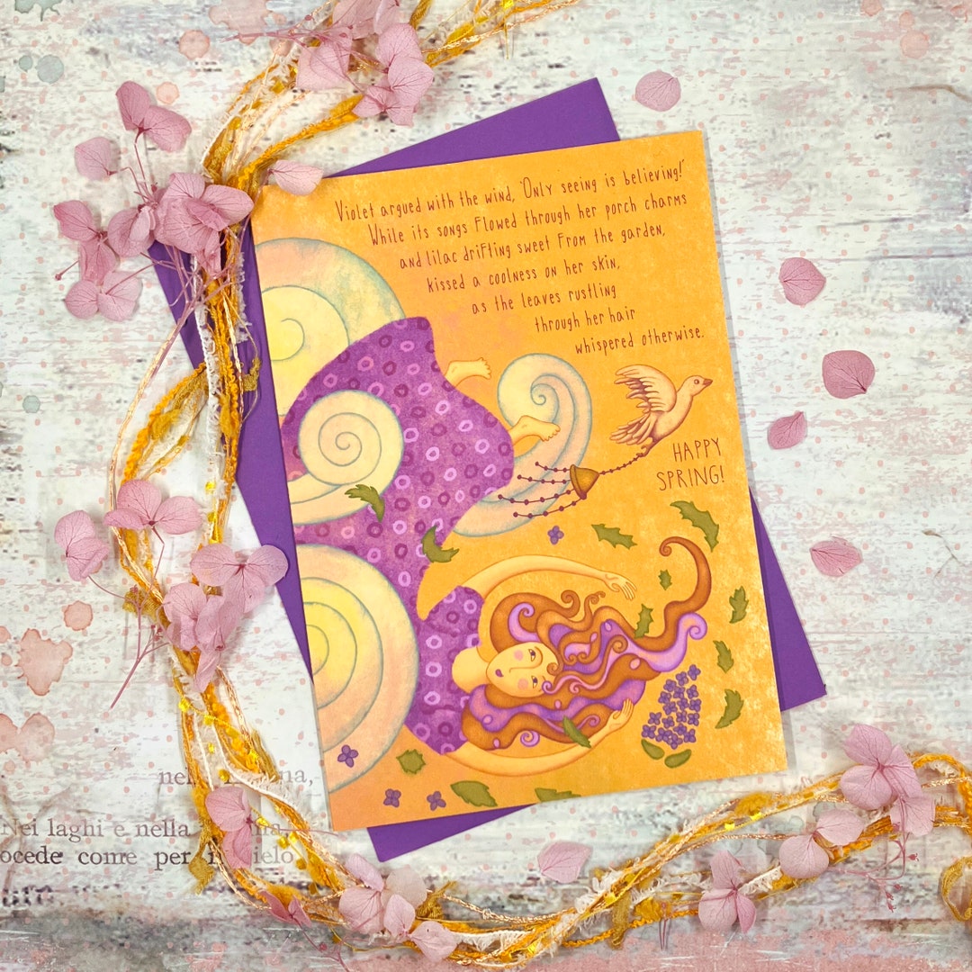 Spring Greeting Cards, Happy Spring Cards, Whimsical Spring, Spring ...