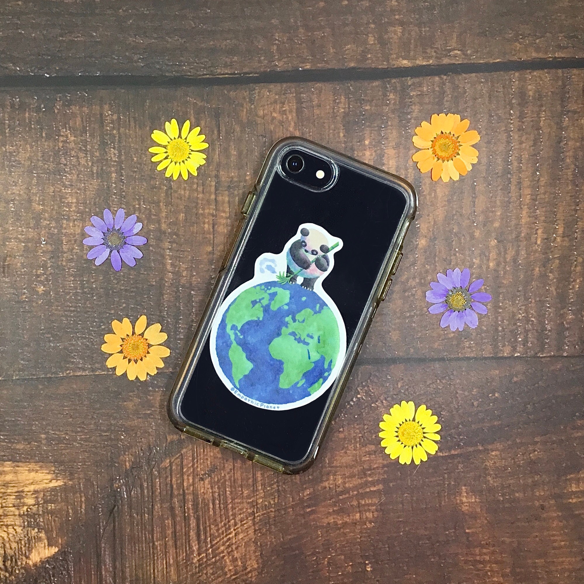 Cute Panda, Earth Day Gift, Eco Stickers, Earth Sticker, Panda Sticker ...