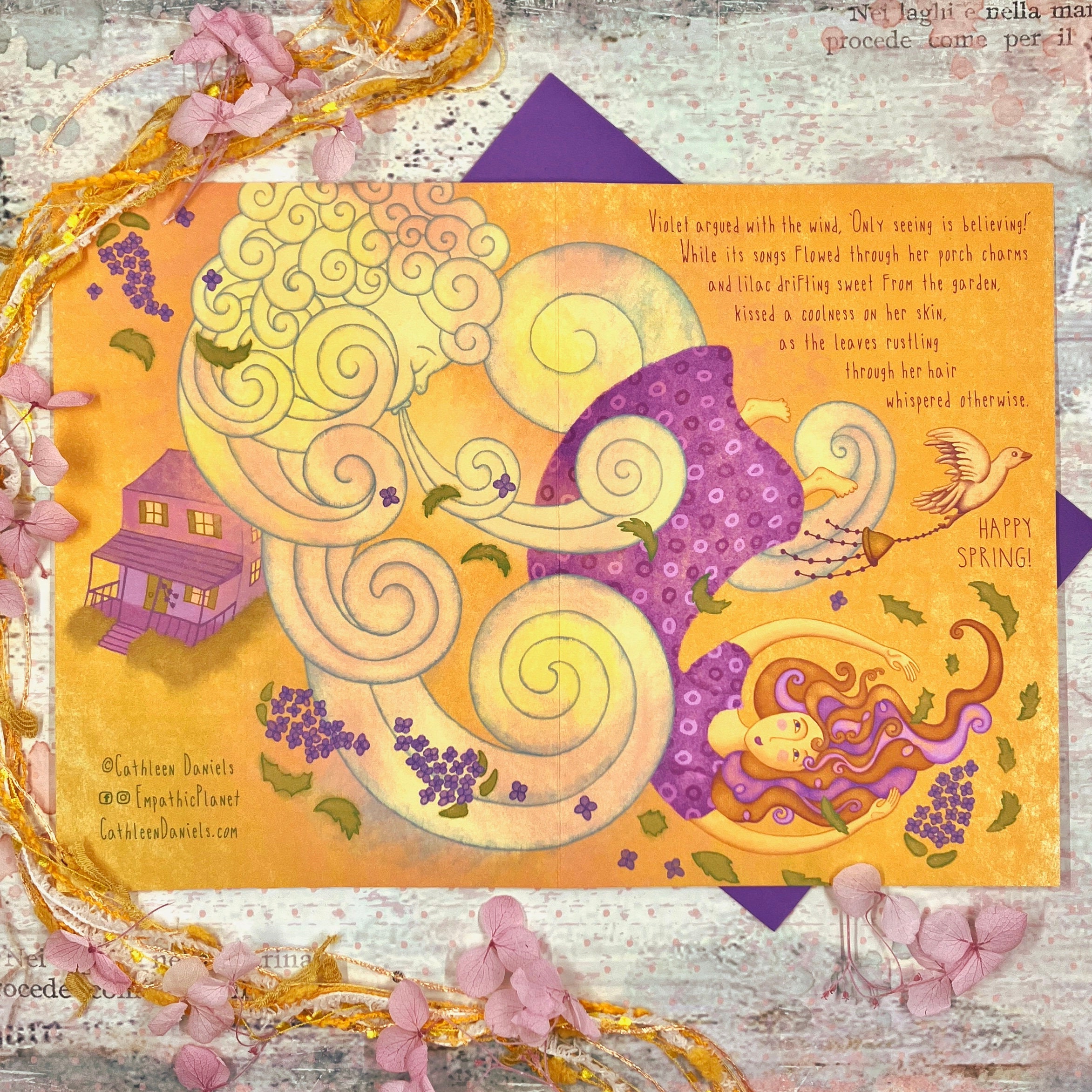 Spring Greeting Cards, Happy Spring Cards, Whimsical Spring, Spring ...