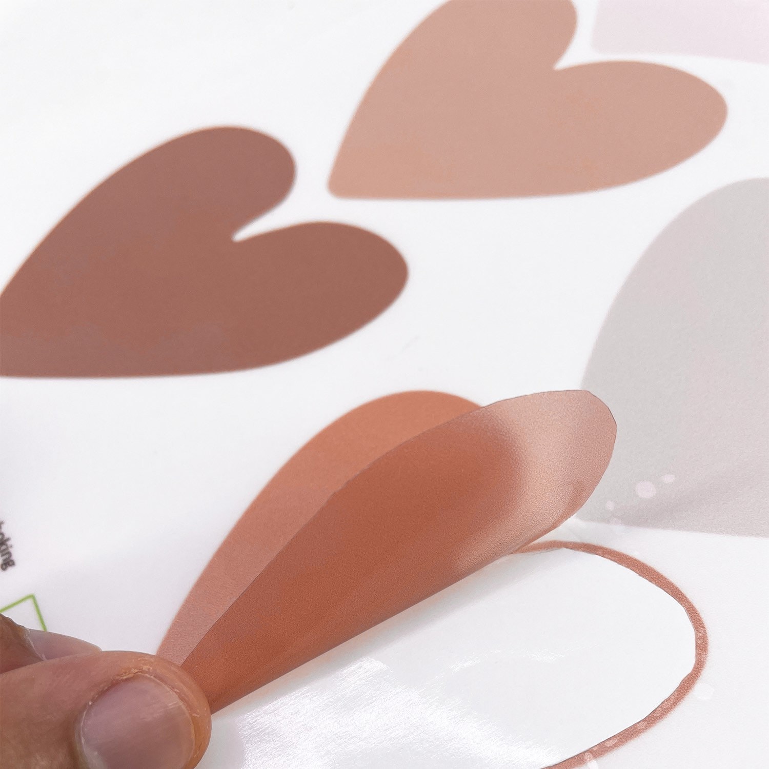 Pink Hearts Boho Nursery Wall Decal Stickers - Etsy