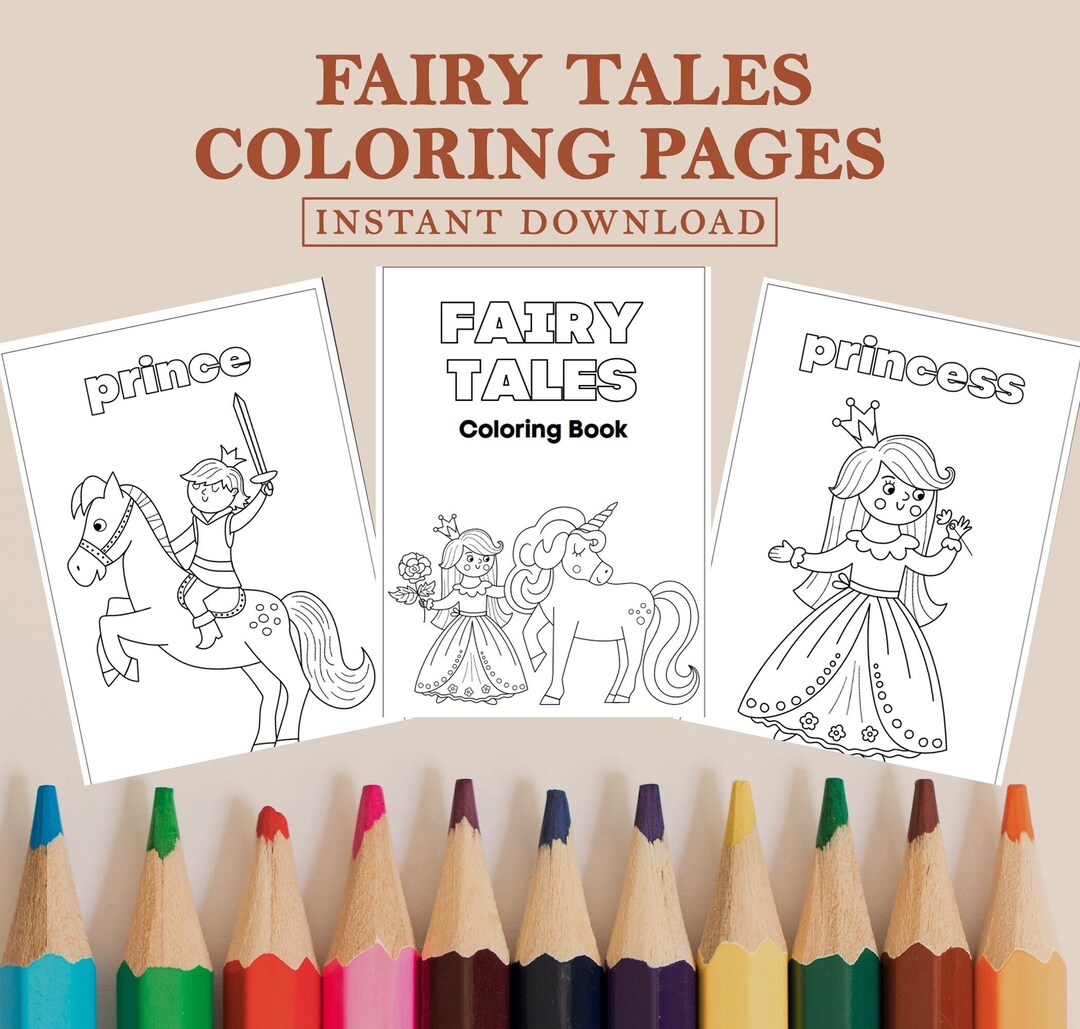 Fairy Tales Coloring Pages for Kids Toddlers Preschoolers Toddlers ...