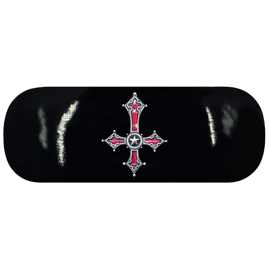 Inverted Cross Hard Glasses Case. Satanic Gothic Crucifix Spectacle ...