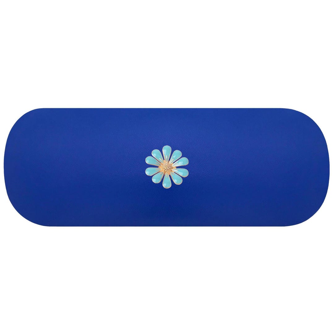 Blue Gerbera Daisy Hard Glasses Case. Forget Me Not Flower Spectacle ...