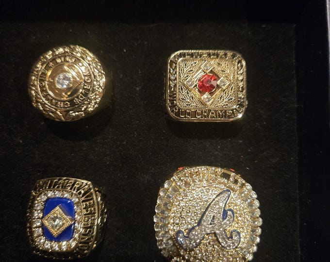 Atlanta Braves World Series Replica Rings From All 4 World Series ...