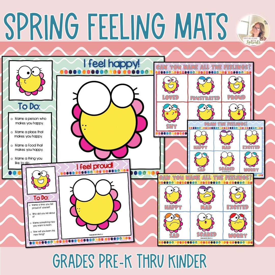 Spring Flowers Feelings Mats | Flower Feelings Activity | Identifying ...