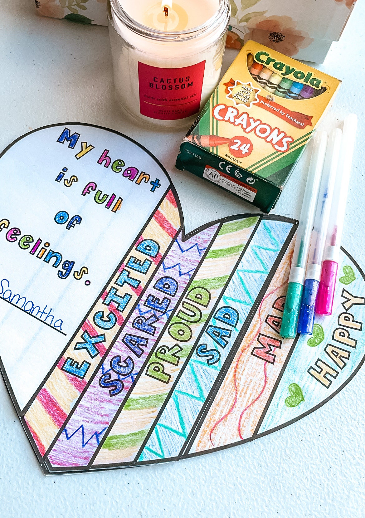In My Heart DOWNLOAD Back to School Social Emotional Craft Feelings ...