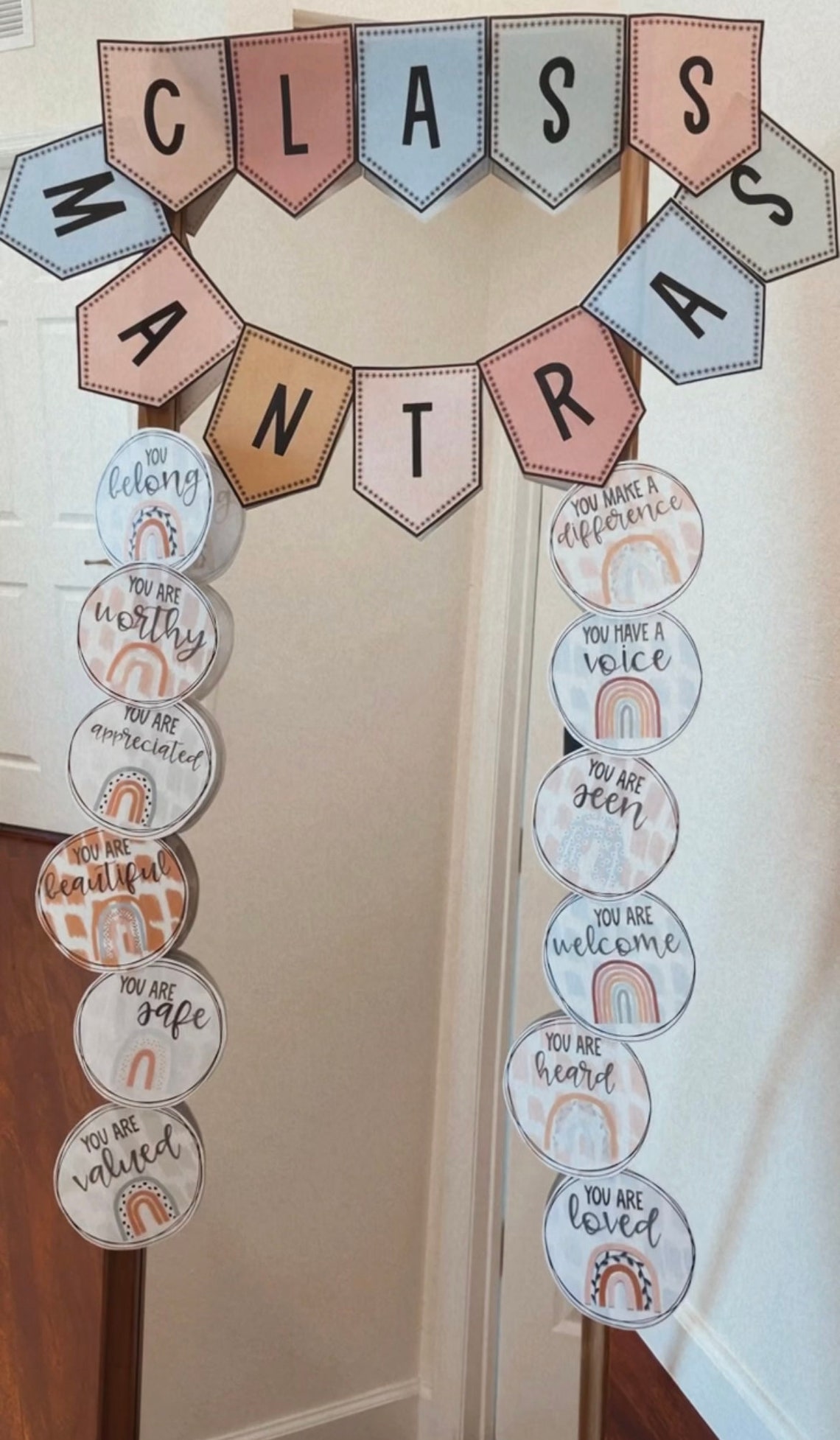 Class Mantras | Positive Affirmations for Classrooms | Boho Pennant ...