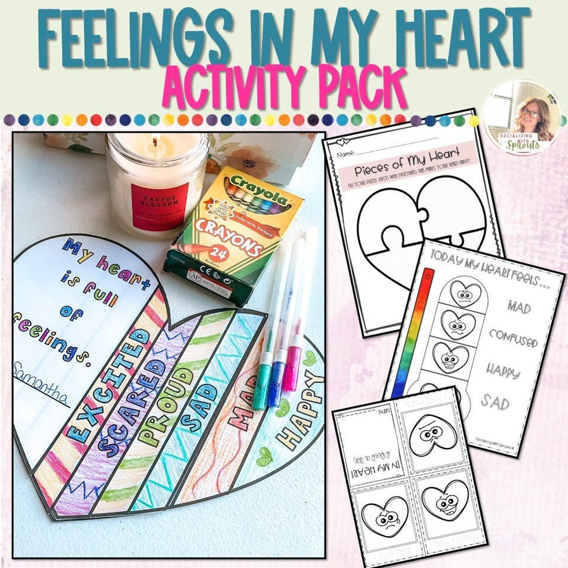 In My Heart DOWNLOAD Back to School Social Emotional Craft Feelings ...
