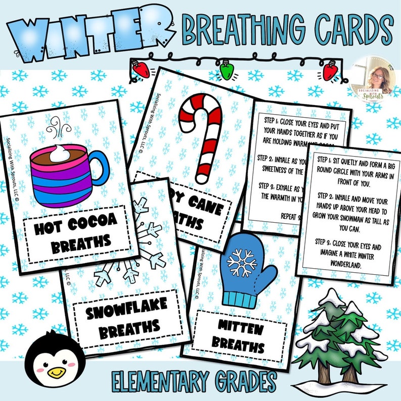Winter Breathing Exercises Winter Mindfulness Activities Christmas ...