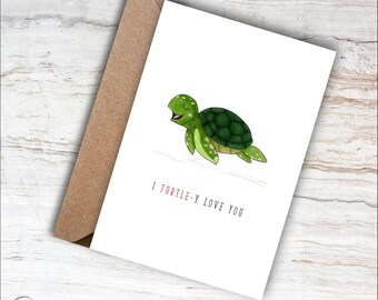 Turtle Anniversary Card - Etsy