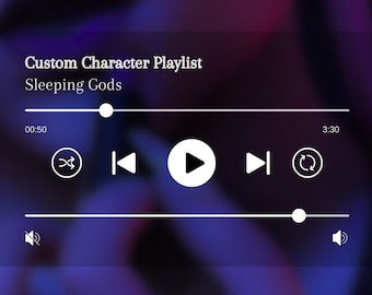 Custom Comfort Character Playlist -- Digital - Etsy