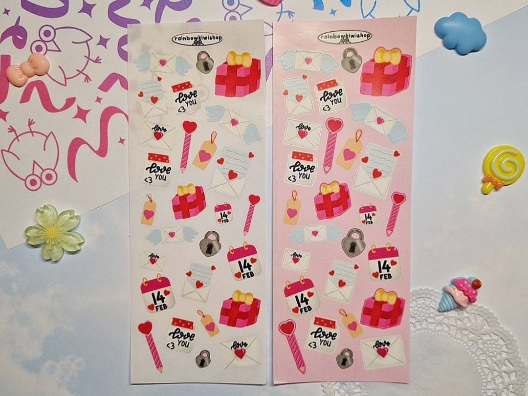 Love Letter Deco Stickers for Bullet Journal, Polcos, Toploader Deco ...
