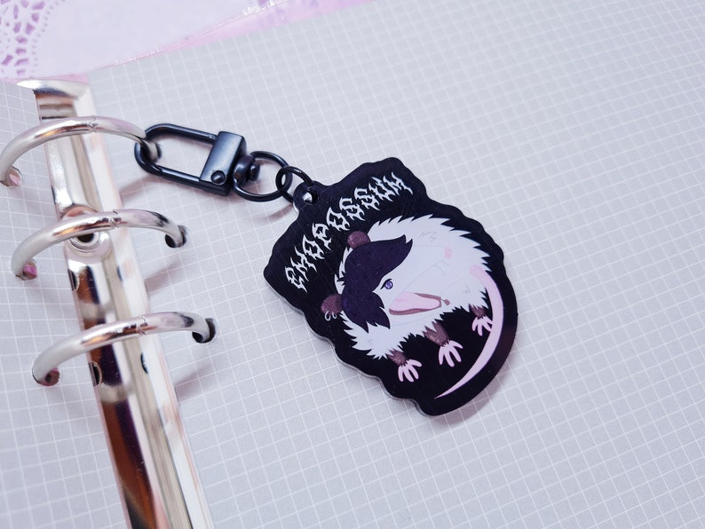 Emopossum Acrylic Keychain Doublesided Alternative Music, Emo, Scene ...