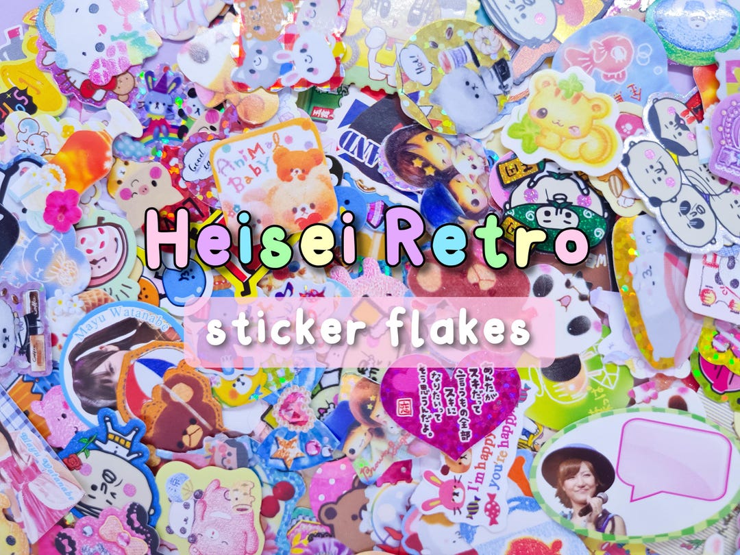Heisei Retro Japanese Sticker Flakes | Grab Bag - Cute Stationery ...
