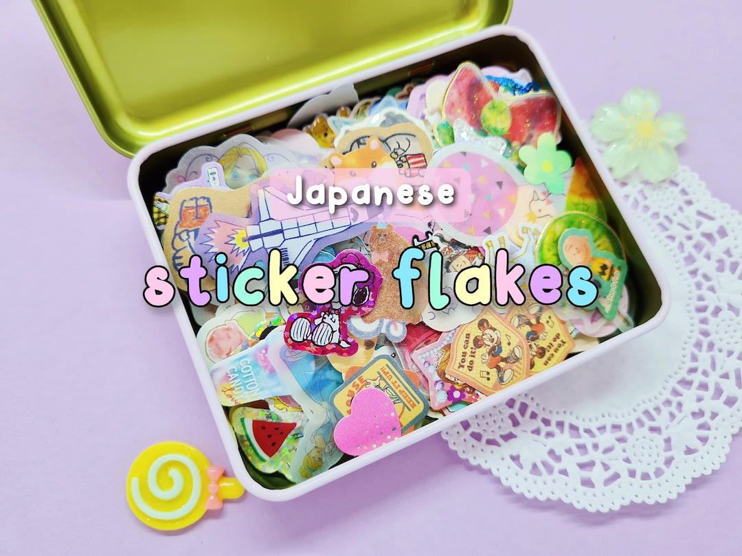 Kawaii Japanese Sticker Flakes | Grab Bag - Cute Stationery, Japanese ...