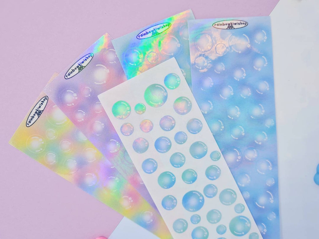 Holo Bubble Deco Stickers for Bullet Journal, Polcos, Planner, Kpop ...