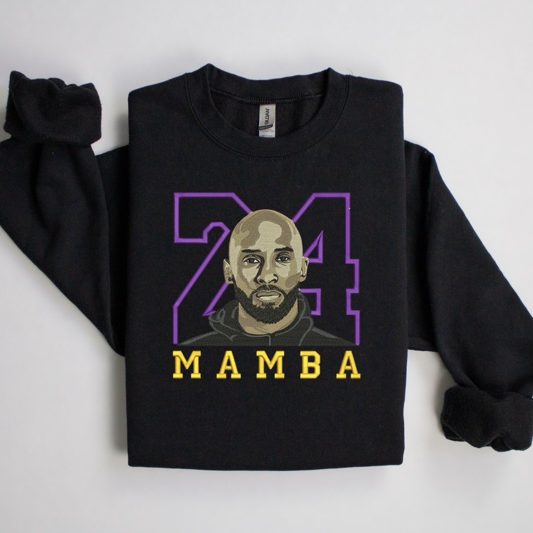 K.o.b.e B.r.y.a.n.t Tshirt, Embroidery Gift, Iconic Trophy Photo, Mamba ...