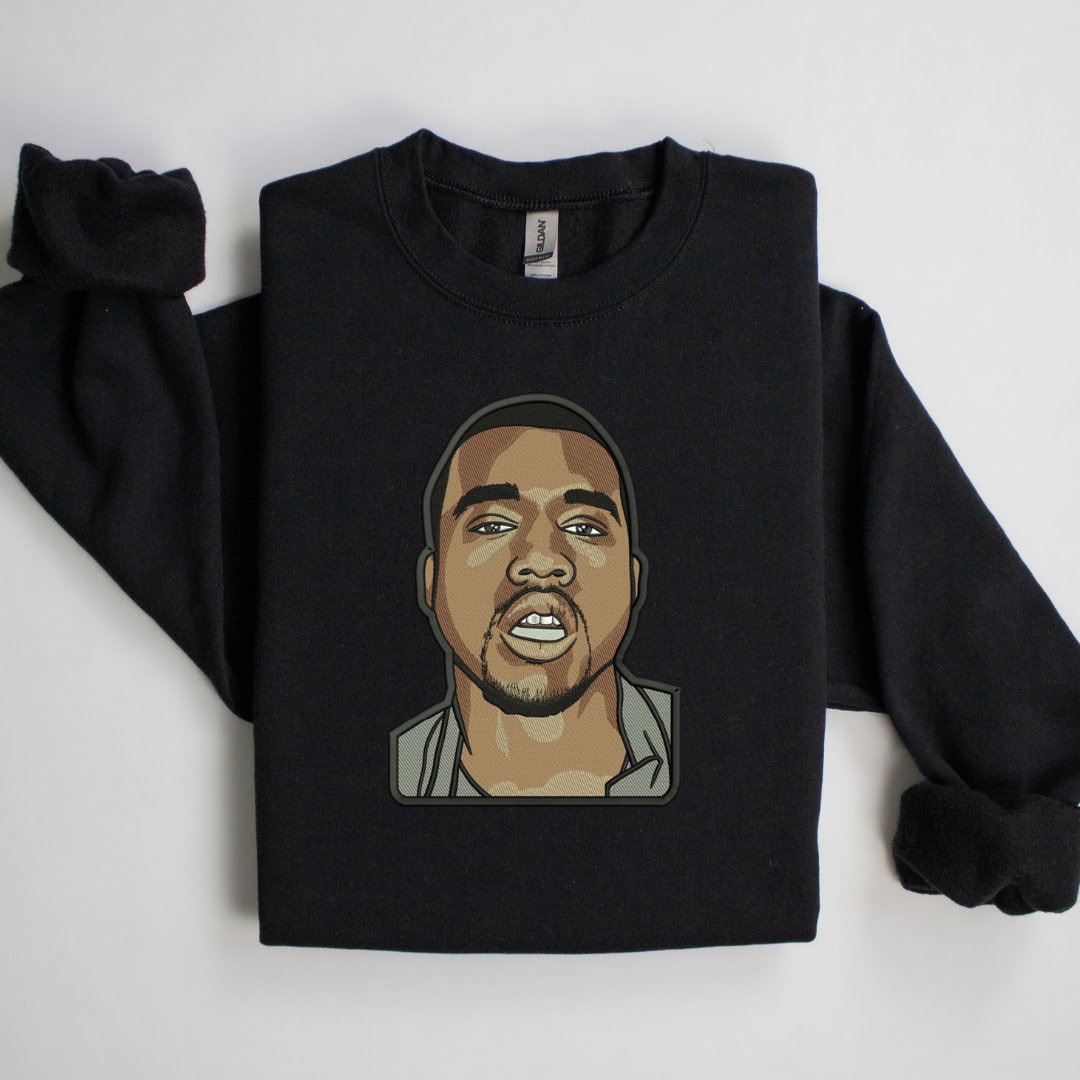 Rapper Embroidery, K.a.n.y.e W.e.s.t Graphic T, Embroidered Sweatshirt ...