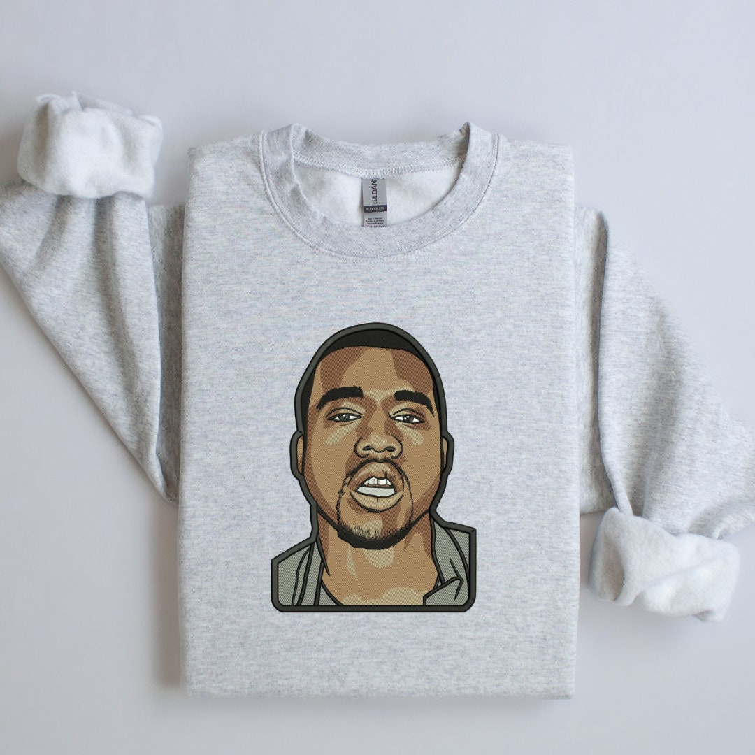 Rapper Embroidery, K.a.n.y.e W.e.s.t Graphic T, Embroidered Sweatshirt ...