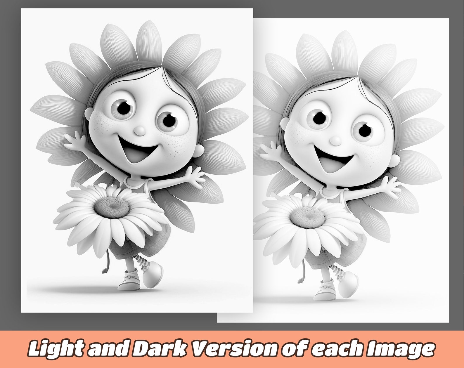 Cute Garden Sprites Vol 2 Coloring Pages , Adults + Kids Coloring Book ...