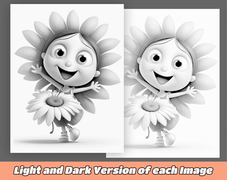 Cute Garden Sprites Vol 2 Coloring Pages , Adults Kids Coloring Book ...