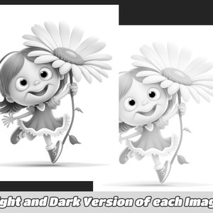 Cute Garden Sprites Coloring Pages , Adults + Kids Coloring Book ...