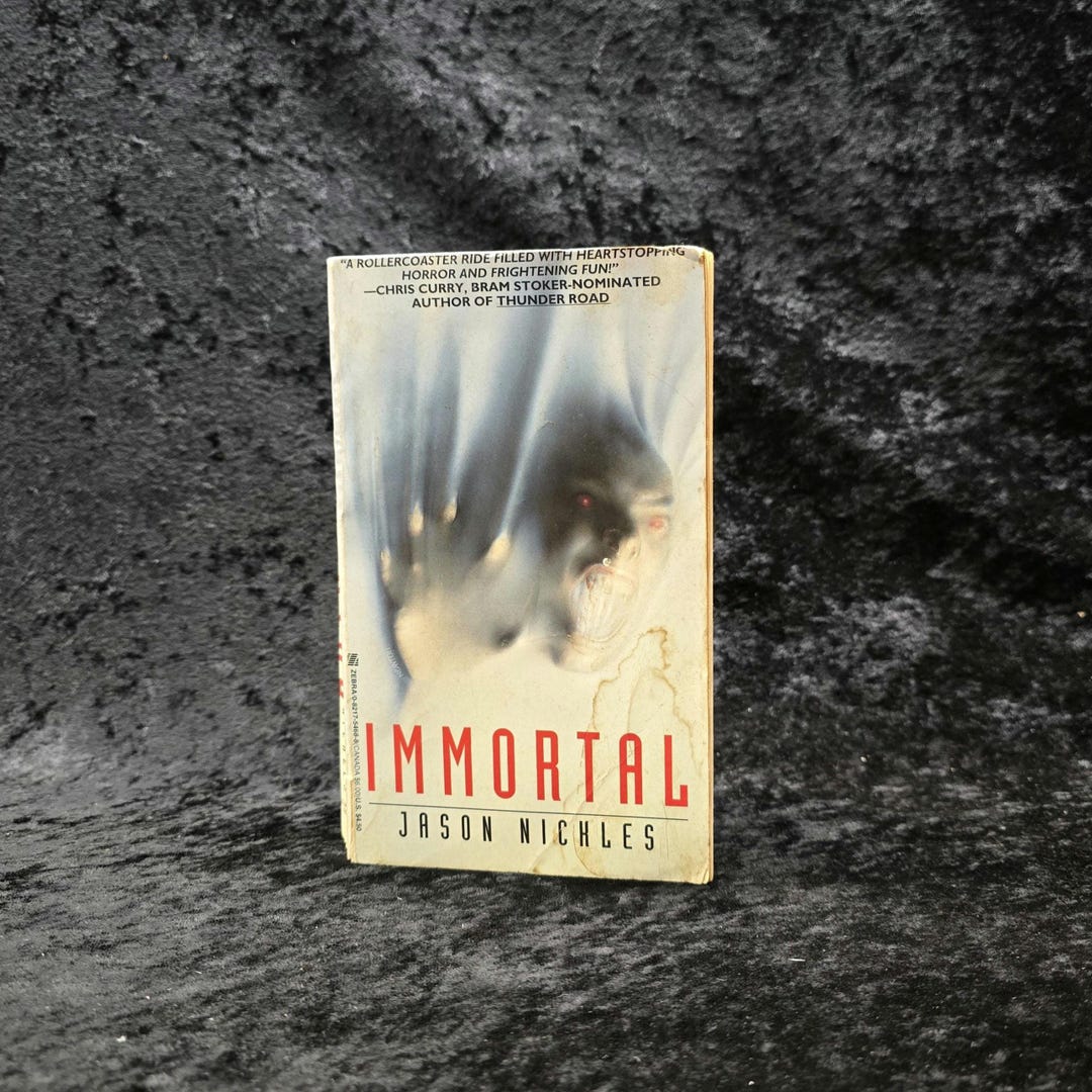 Immortal by Jason Nickles - 1996 Vintage Zebra Horror Paperback Book - Etsy