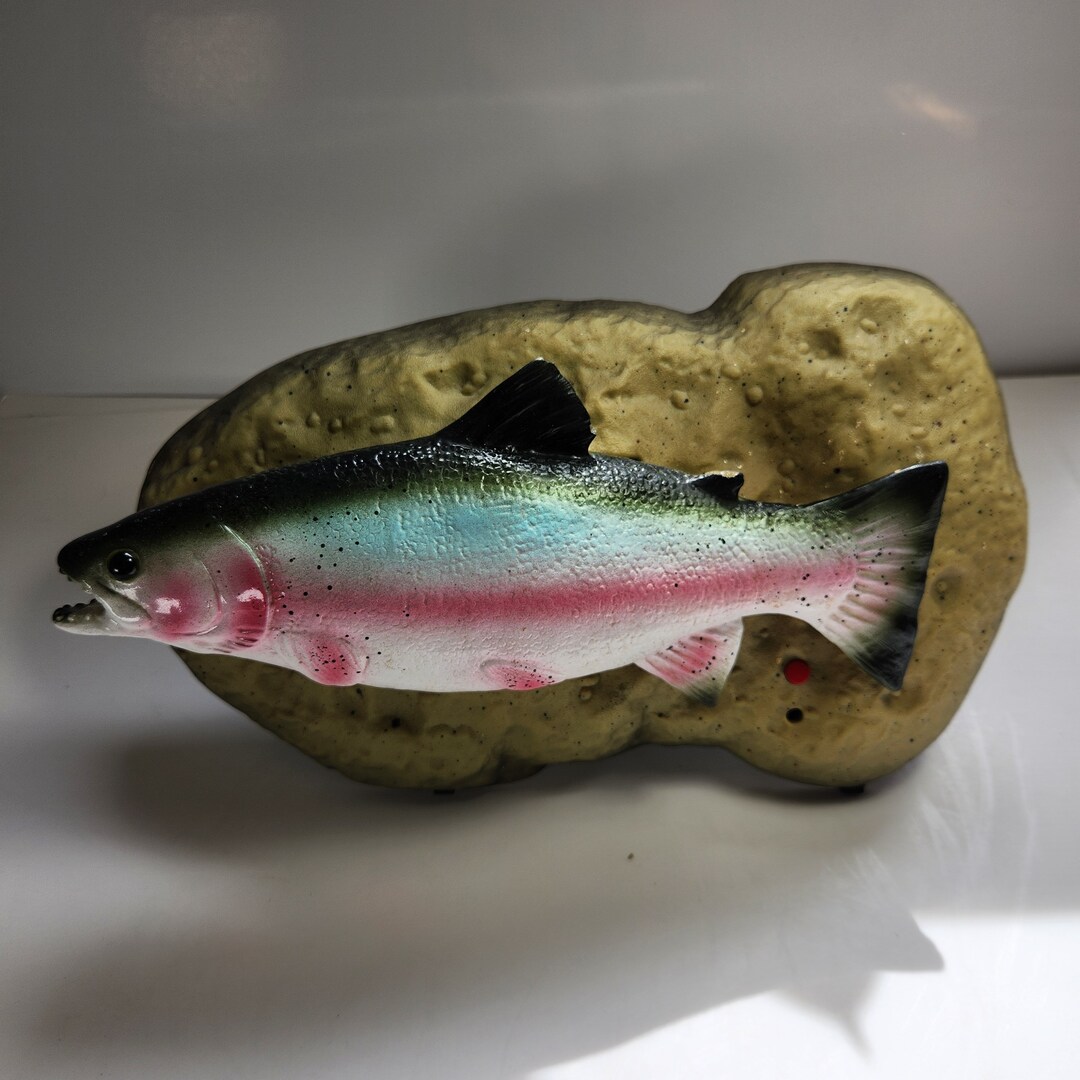 Vintage 1999 Gemmy Travis the Trout Animatronic Singing Moving Fish on ...