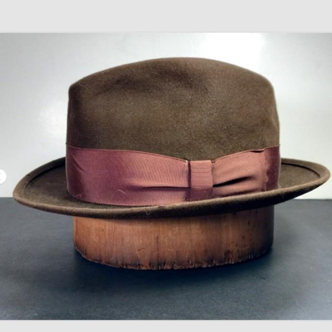 Biltmore Senator Mens Brown Wool Felt Fedora 7 3/8 L Classic Retro ...