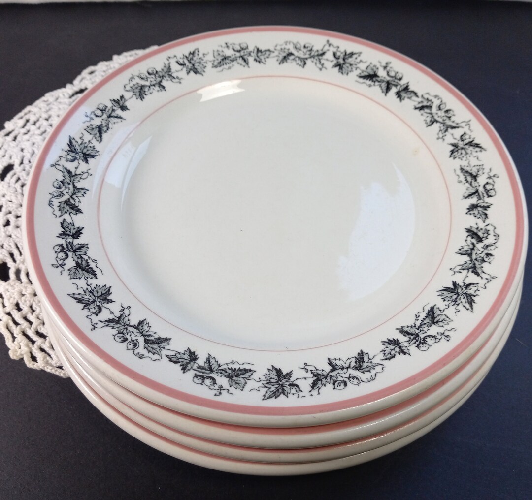 Duraline Grindley Hotelware Co. England Super Vitrified 8 " Plates Set ...