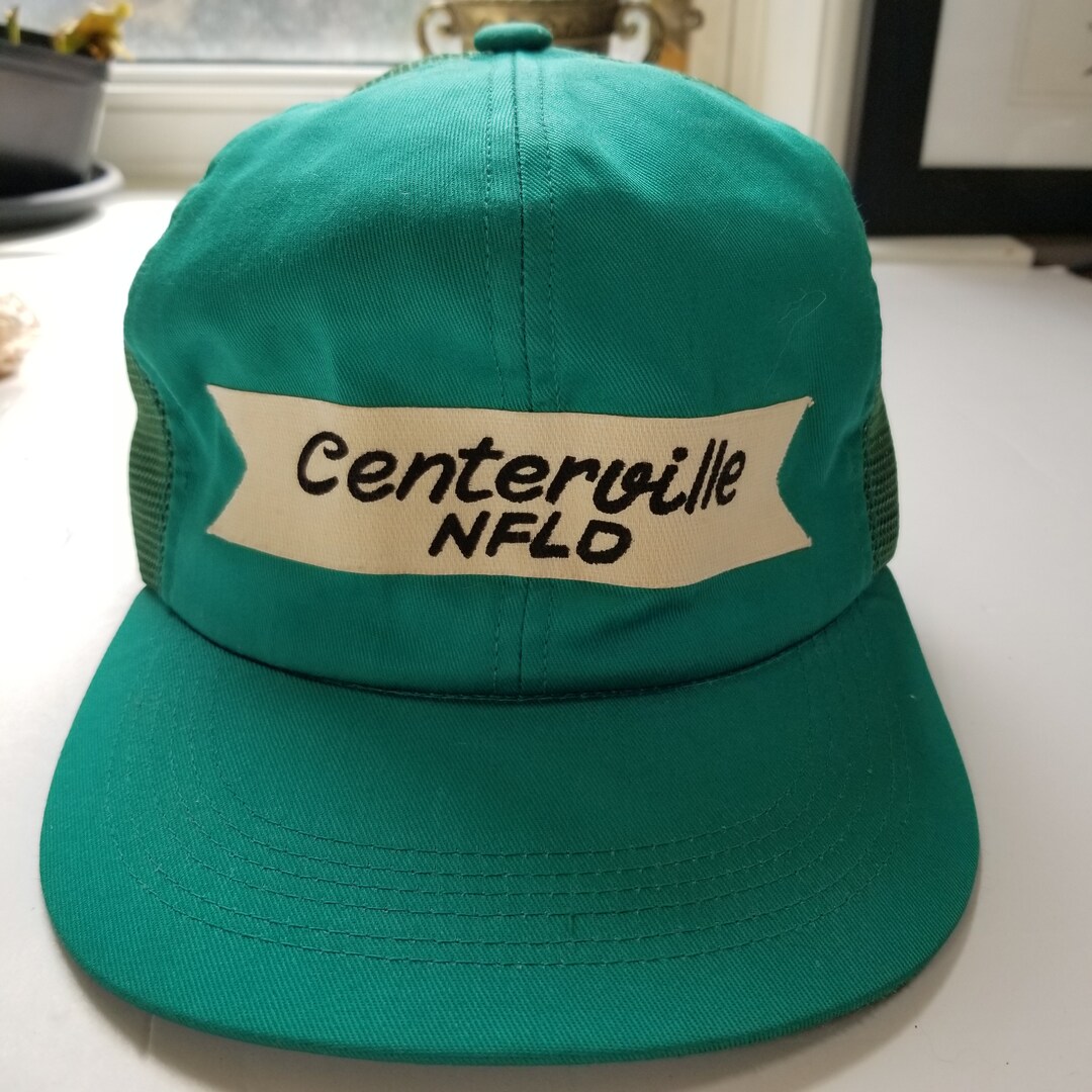 Vintage Truckers Hat Cap Centerville Newfoundland Green Hook & Loop ...
