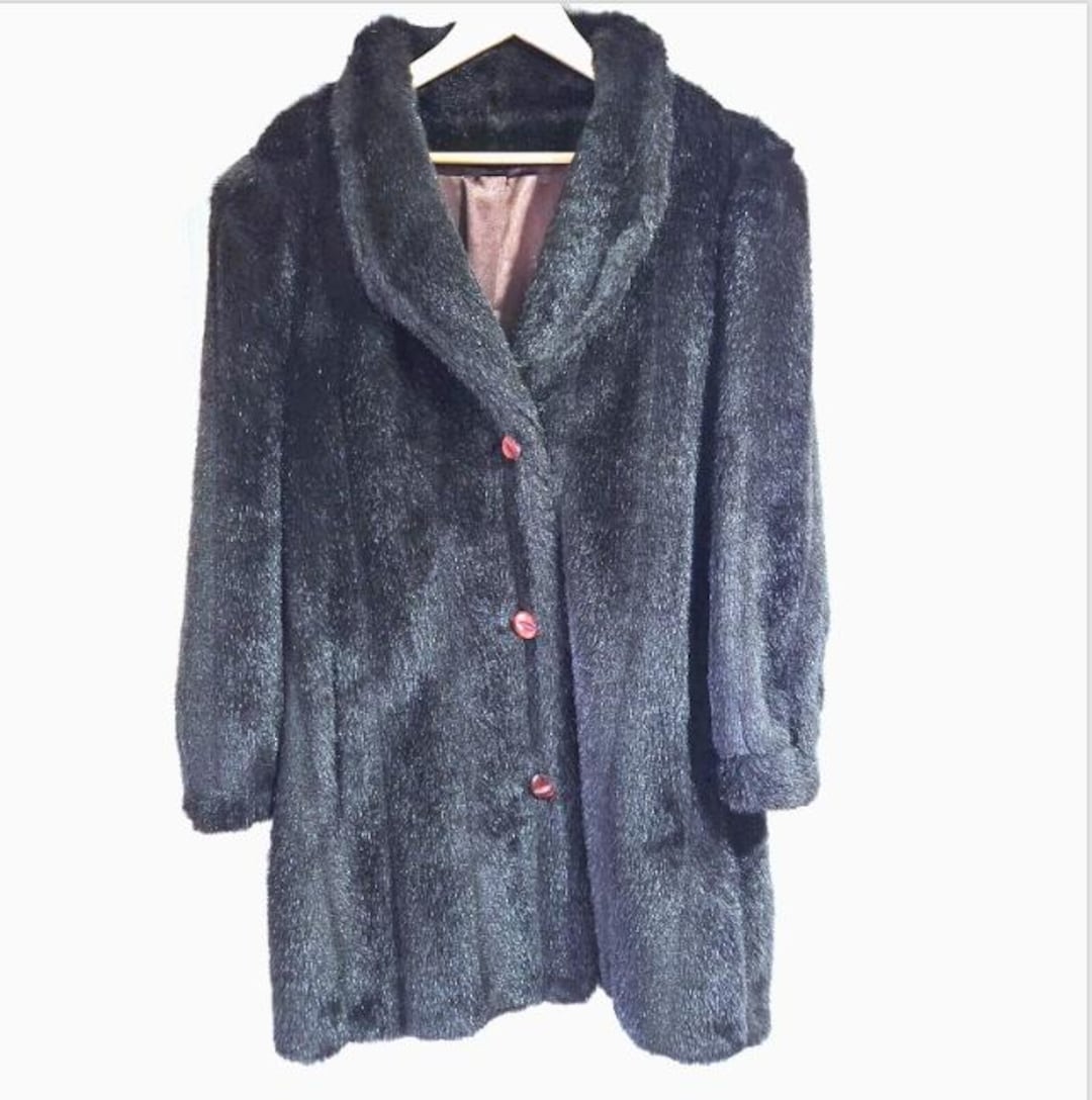 Vintage Sears Faux Fur Coat Ultra Sable Modacrylic Coat Lined With ...