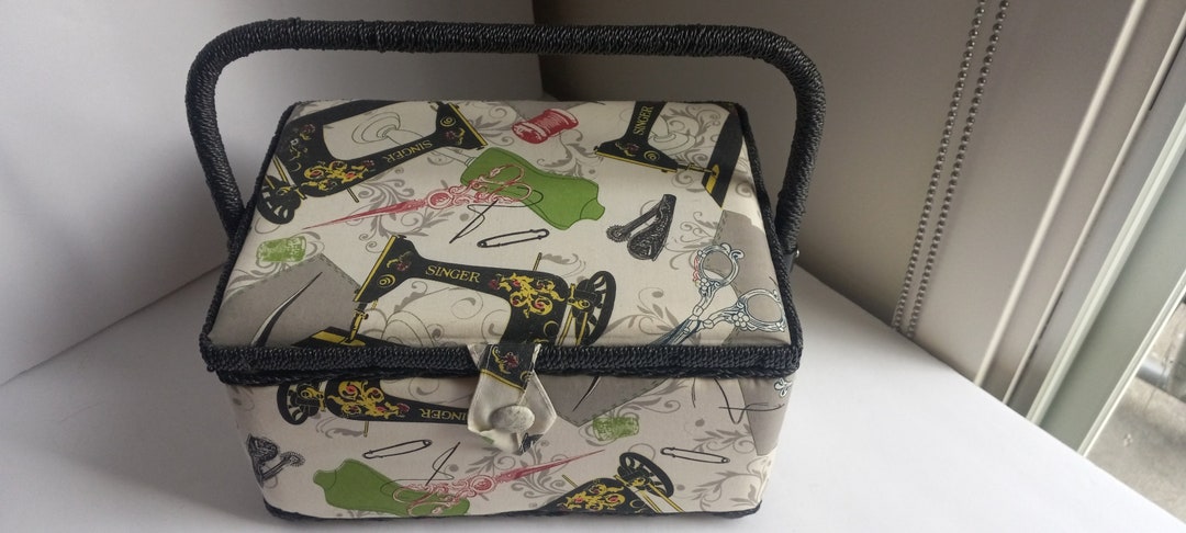 Singer Sewing Box Padded Exterior Vintage Singer Graphics Handle - Etsy
