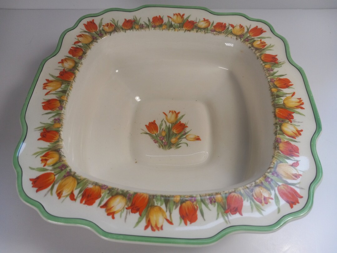 Myott Staffordshire Serving Bowl Footed Dish MYOMYO90 England Antique ...