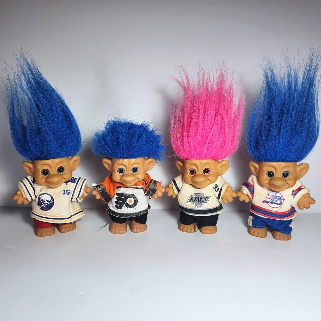 Forest Trolls Dolls Lot 1980s Sports Jets Kings Philly Flyers Buffalo ...
