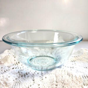 Pyrex Bowl Blue Tint 1 Quart Tempered Glass Bowl Dish 950 Ml Microwave ...