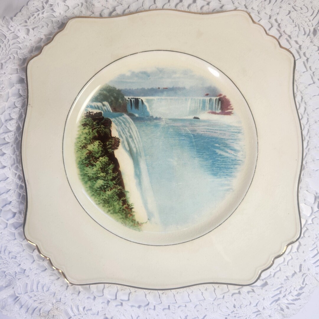 Royal Winton Niagara Falls Collectors Plate Made in England Vintage ...