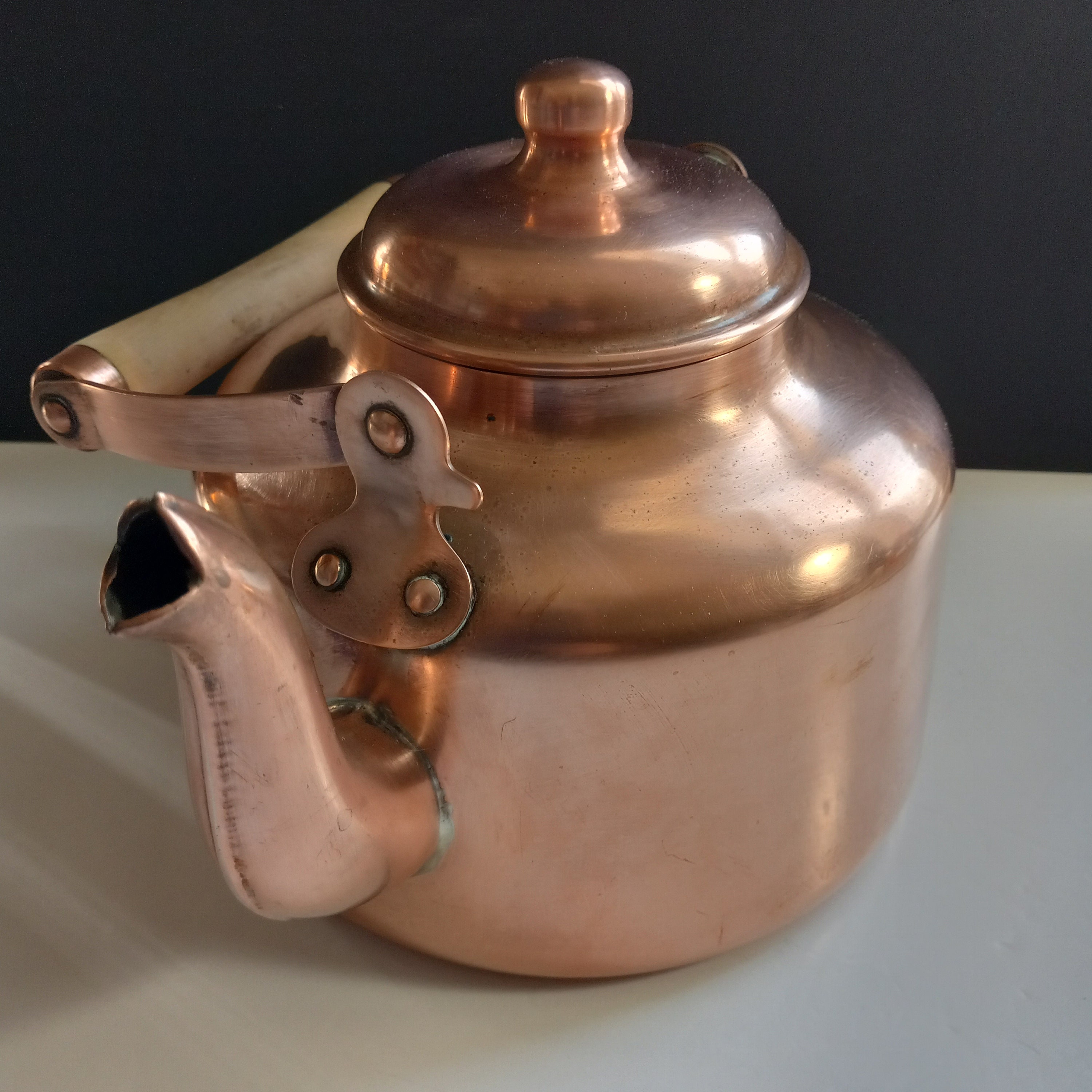 Vintage Fantuzzi Chile Solid Copper Kettle Circa 1960s, Heavy Copper W ...