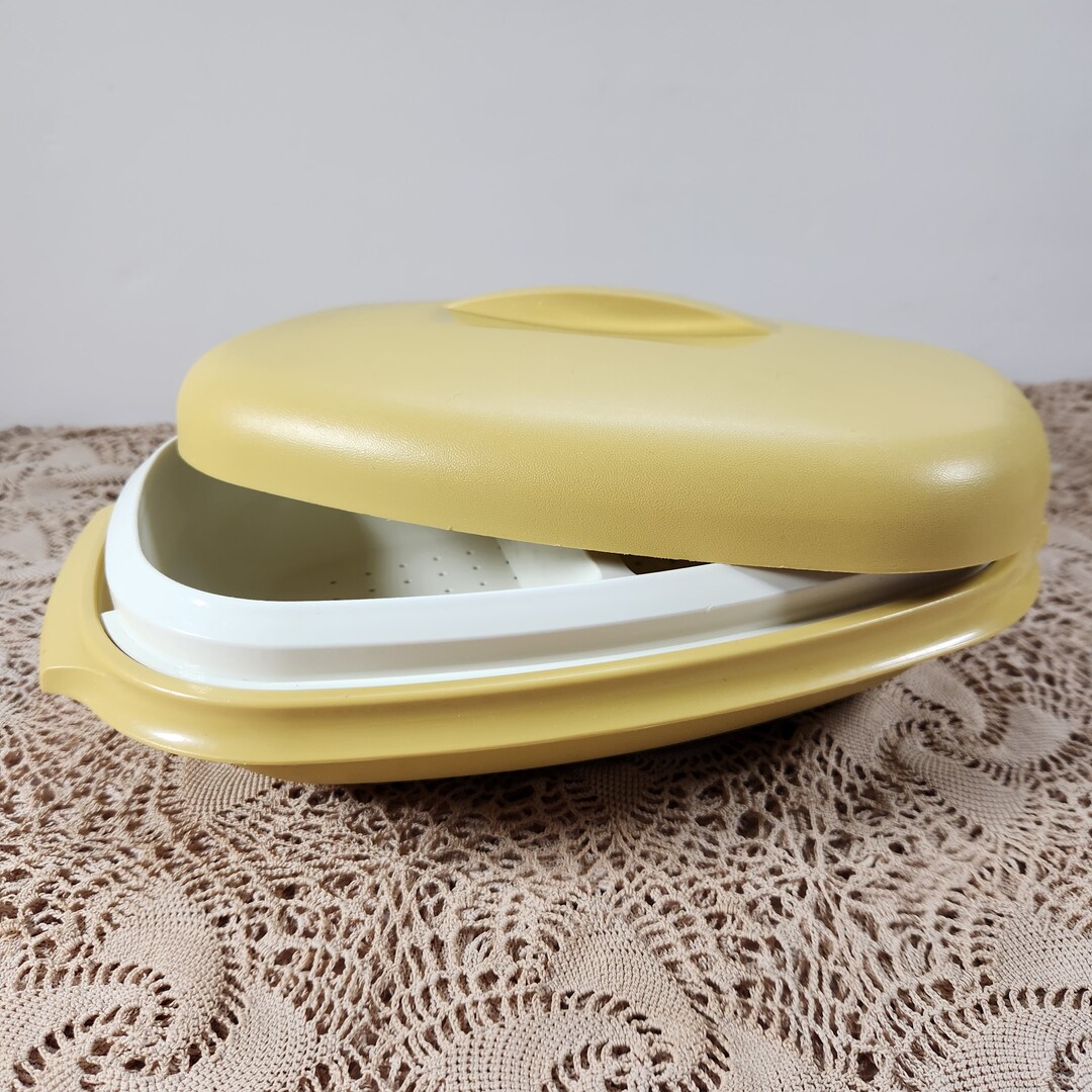 Vintage Tupperware Microwave Rice Steamer Vegetable Cooker 1273 Harvest ...