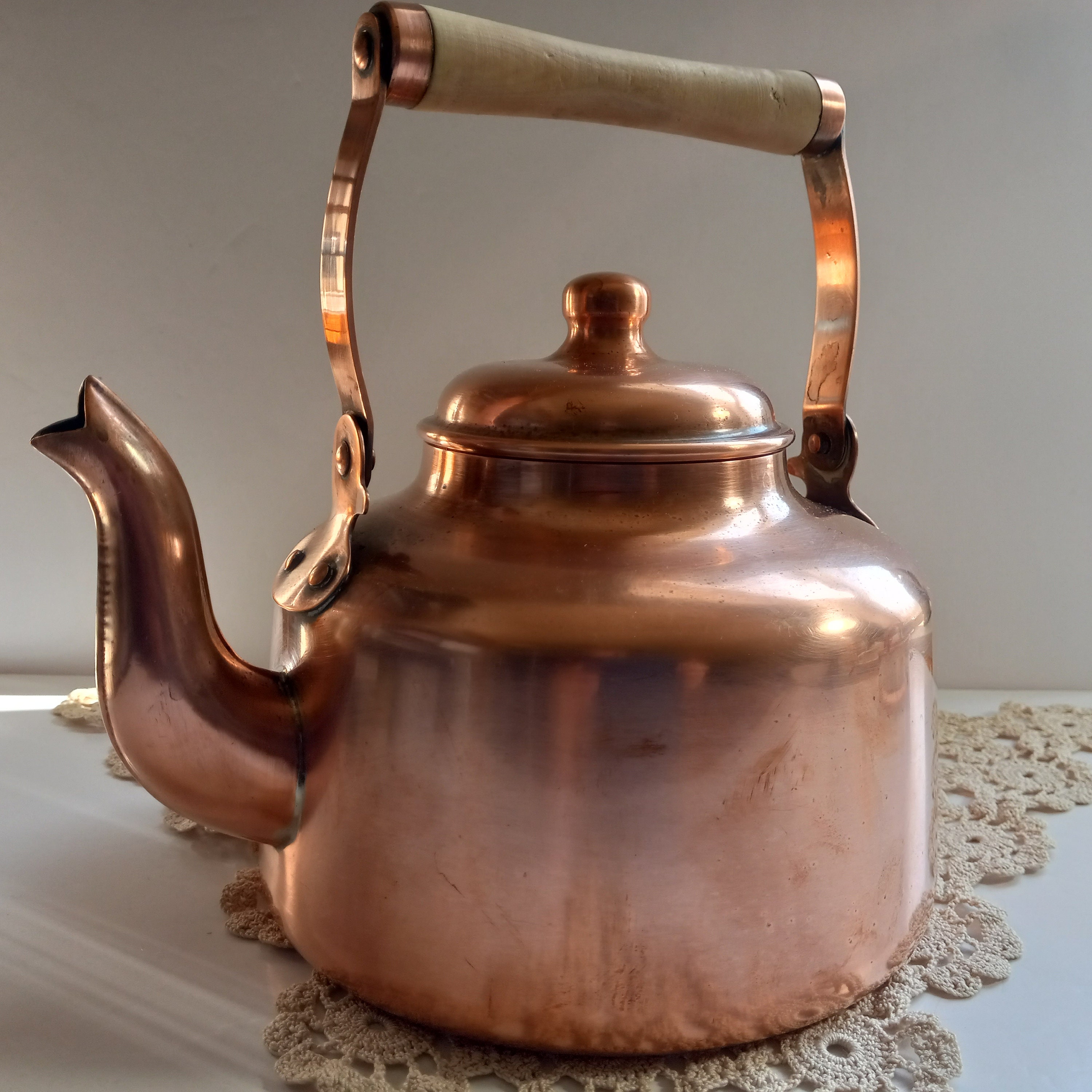 Vintage Fantuzzi Chile Solid Copper Kettle Circa 1960s, Heavy Copper W ...