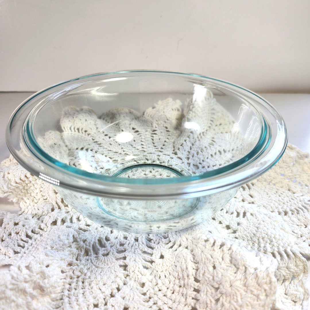 Pyrex Bowl Blue Tint 1 Quart Tempered Glass Bowl Dish 950 Ml Microwave ...