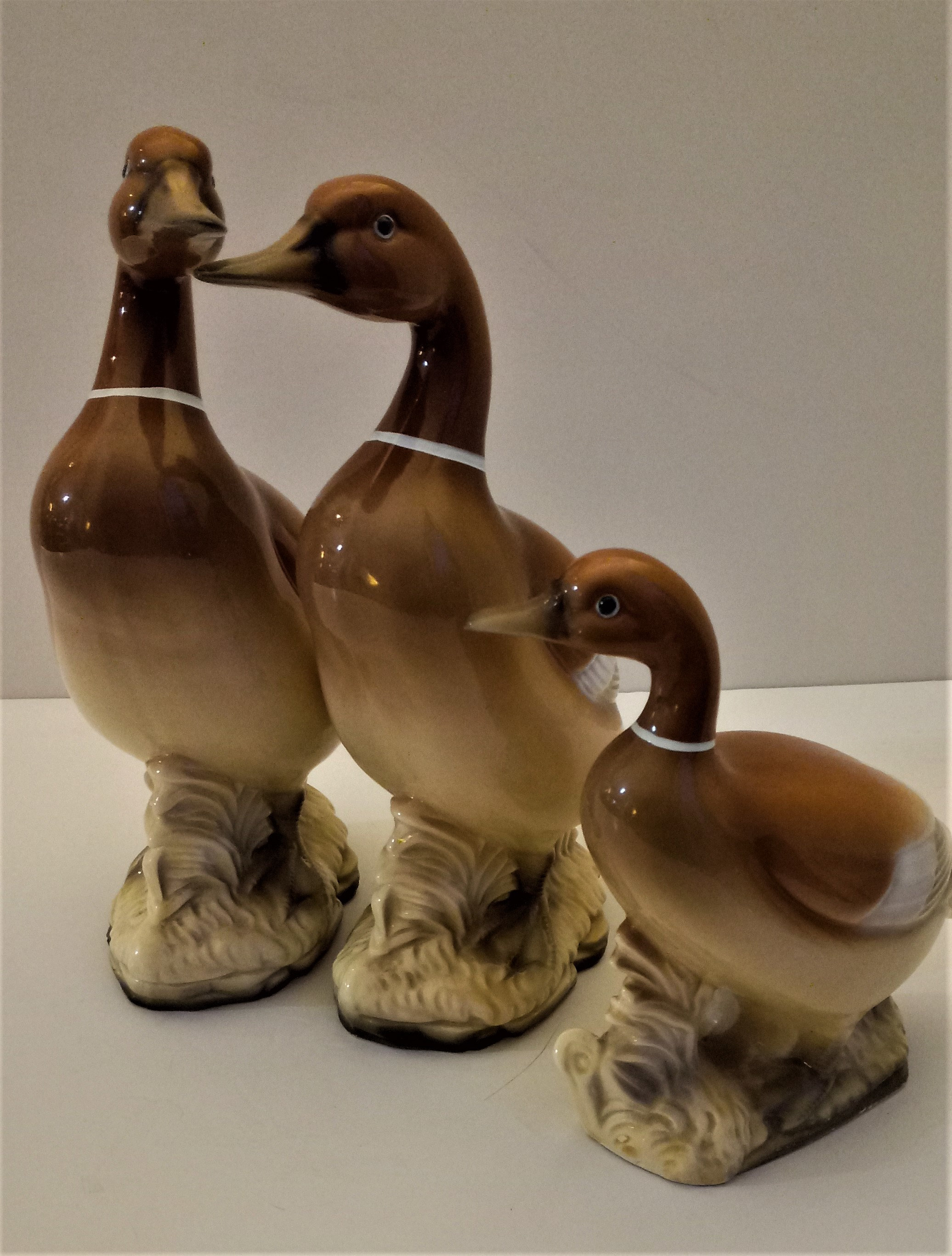 Vintage Ceramic Geese Figurines Lot of 3 Glazed Cassidy Ltd. Canada 9 ...