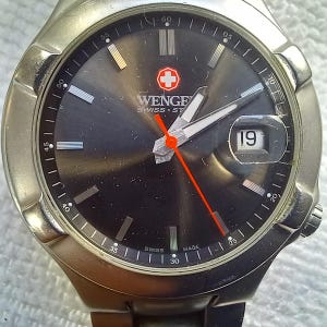 Wenger Swiss Army Watch Men's Stainless Swiss Made Brand New Battery ...