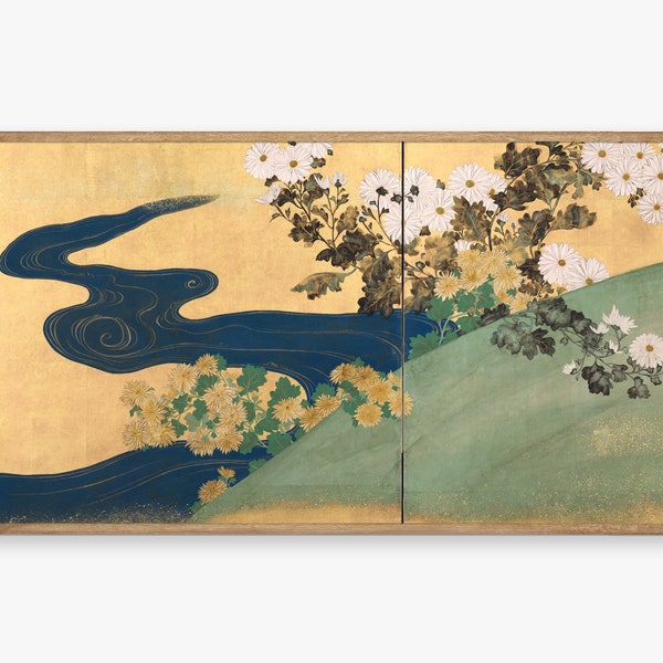 Crane Folding Screen - Etsy