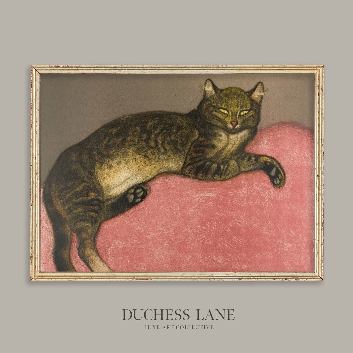 Printable Vintage Cat Art | Vintage Animal Print Painting | PRINTABLE ...