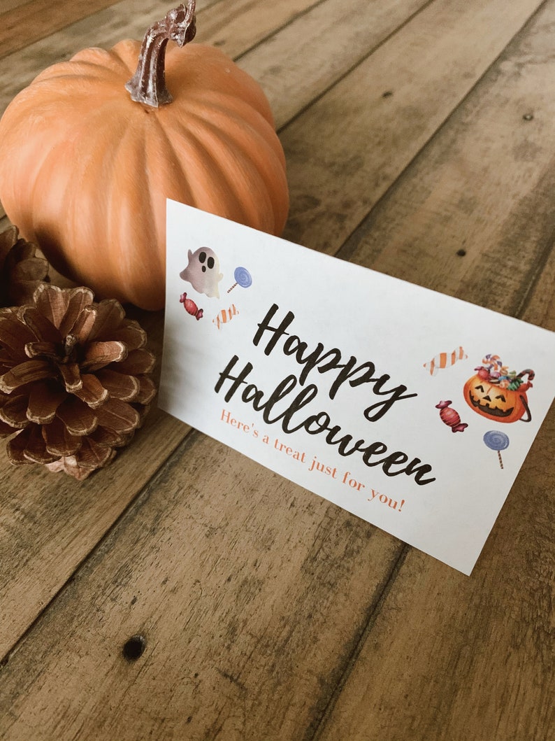 Foldable Halloween Treat Bag Tags Printable Instant Download - Etsy