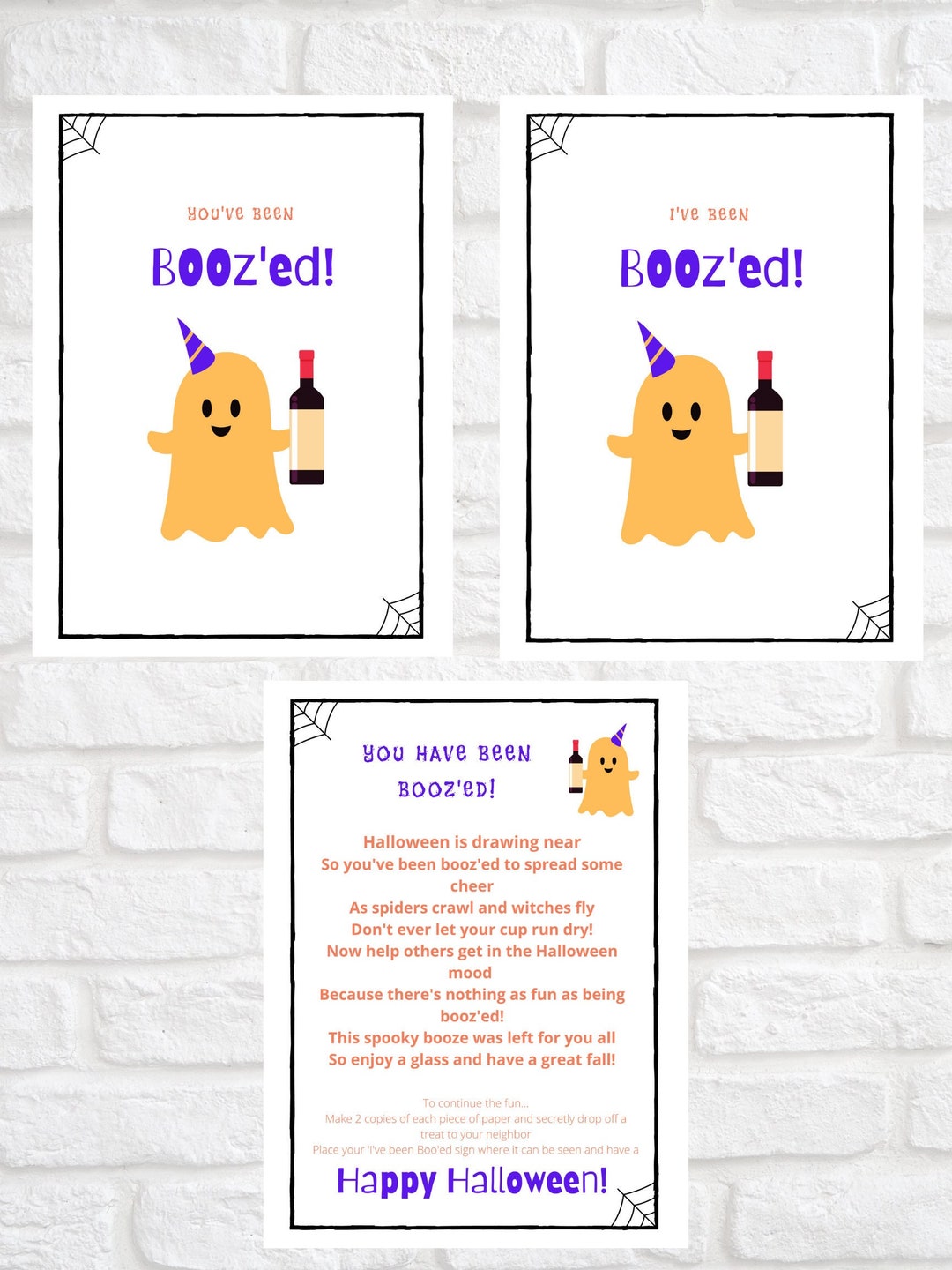 You’ve Been Booz’ed, I’ve Been Booz'ed Instant Printable Download for ...